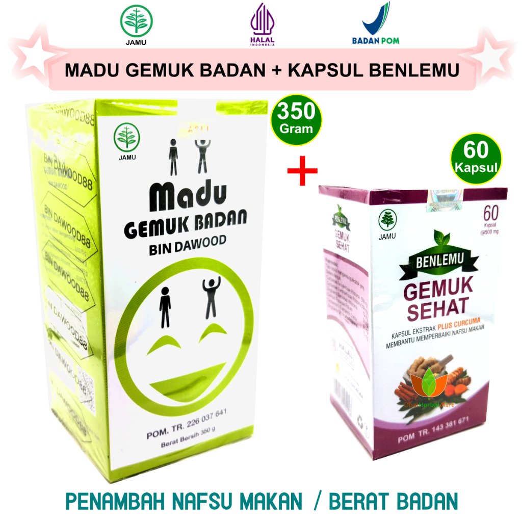 Jual PAKET HEMAT OBAT GEMUK DEWASA BPOM : MADU GEMUK BADAN & KAPSUL ...