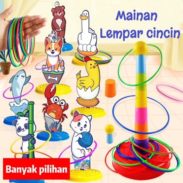 Jual Mainan Edukasi Anak Ring Throw Hoopla Lempar Gelang Cincin Lempar ...
