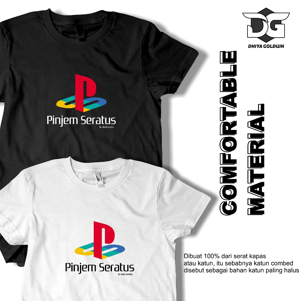 Jual Kaos pinjam Dulu Seratus Entertainment Parodi Plesetan Logo PS ...