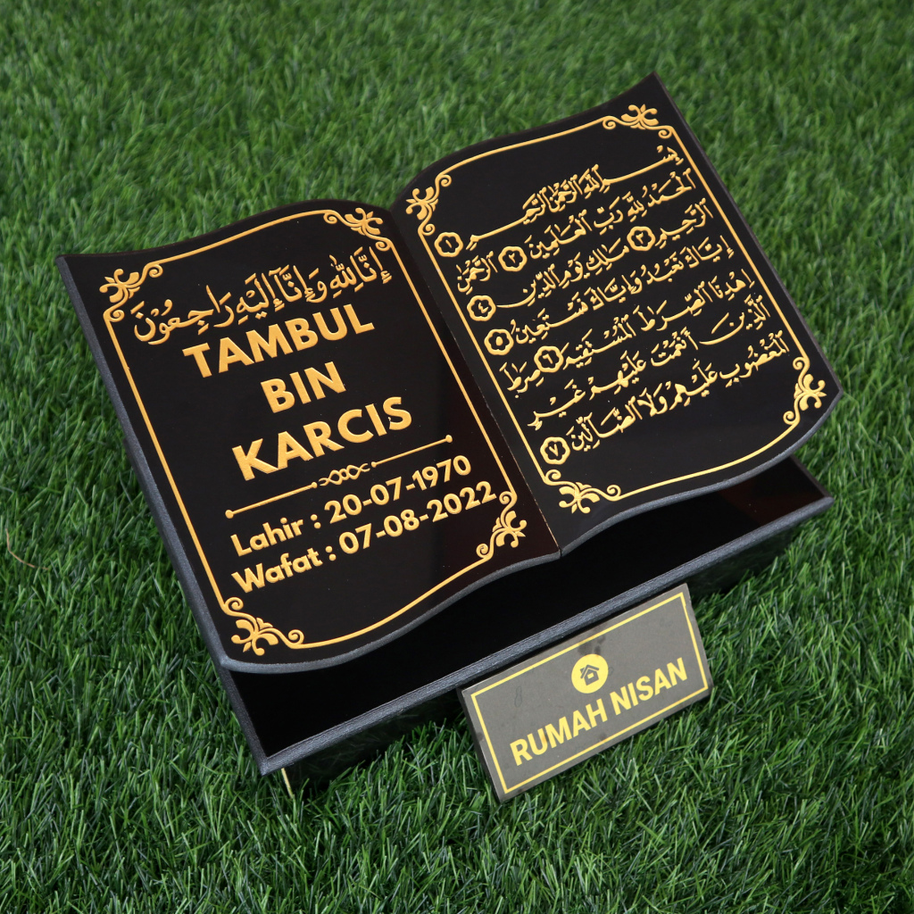 Jual Batu Nisan Model Buku Dengan TUGU - PACKING KAYU | Shopee Indonesia