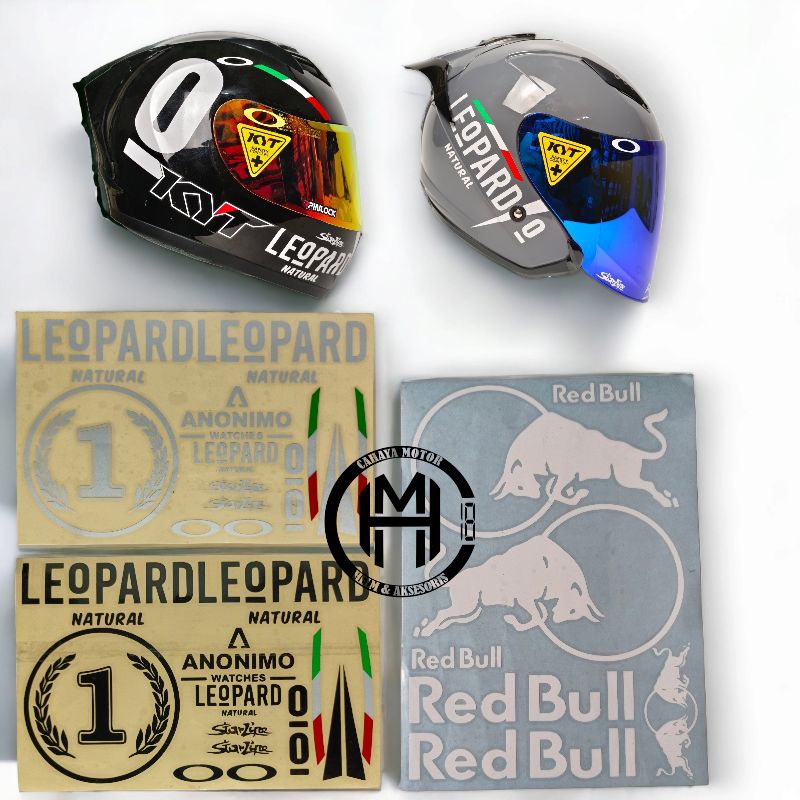 Jual Sticker Helm Leopard Black White Full Set/half face | Shopee Indonesia
