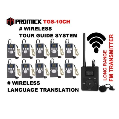 Jual WIRELESS TOUR GUIDE SYSTEM 10 CHANNEL LONG RANGE 10 RECEIVER RX - 1 TRANSMITTER TX LONG ...
