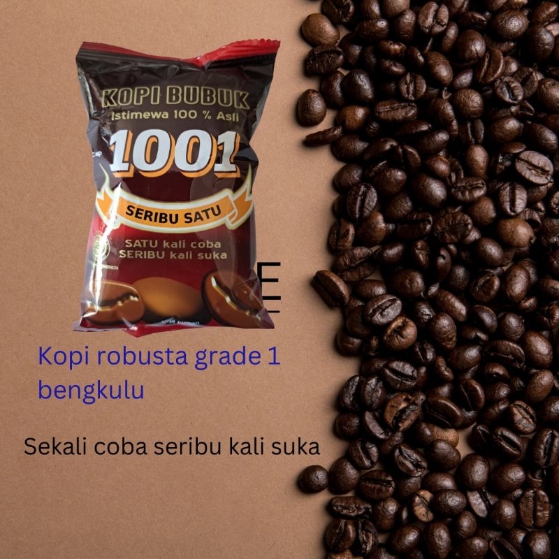 Jual Kopi 1001 ukuran 100gr robusta bengkulu sumatra | Shopee Indonesia
