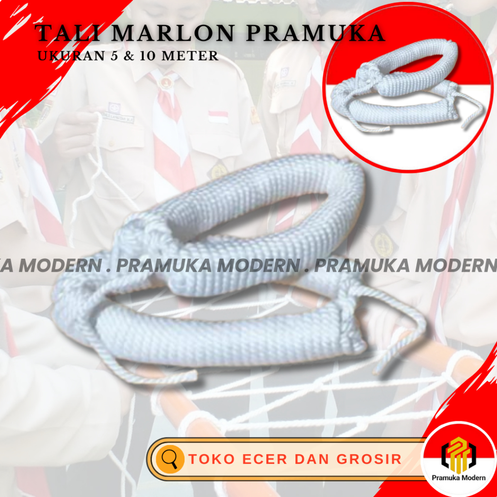 Jual Tali Marlon Pramuka Panjang 5 & 10 Meter | Tali Rami Pramuka ...