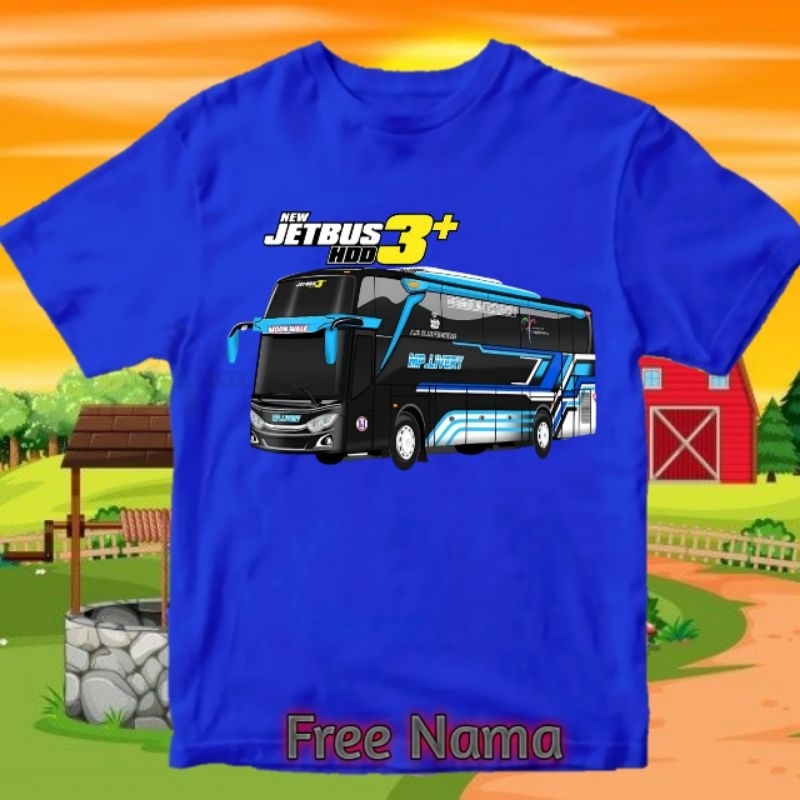 Jual Bus Telolet Kaos Baju Anak Bahan Premium (FREE NAMA) | Shopee Indonesia