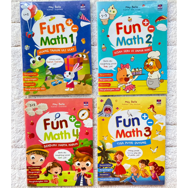Jual [ORIGINAL] Gramedia : Fun Math 1 2 3 4 Penjumlahan Pengurangan ...