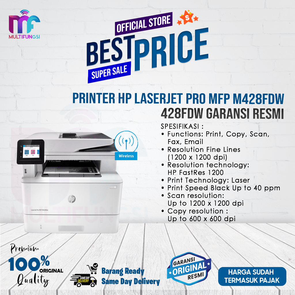 Jual Printer HP LaserJet Pro MFP M428fdw 428fdw Garansi Resmi | Shopee ...