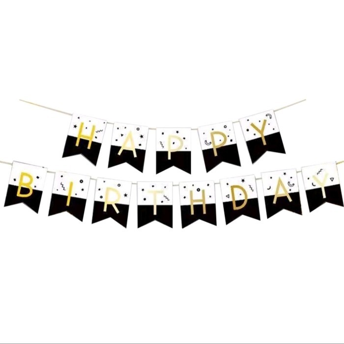 Jual Banner Happy Birthday Segilima Import / Banner Ulang tahun ...