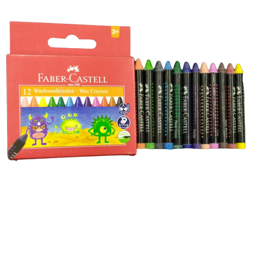 Jual Faber Castell Wax Crayon Regular [12 pcs 120043] / Crayon Faber ...
