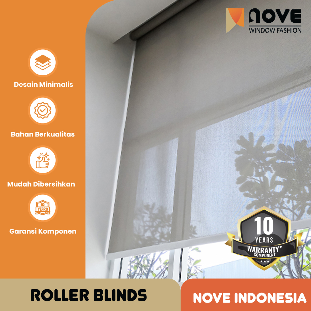 Jual Nove - Roller Blinds Indoor Sunscreen - Ukuran Custom | Shopee ...