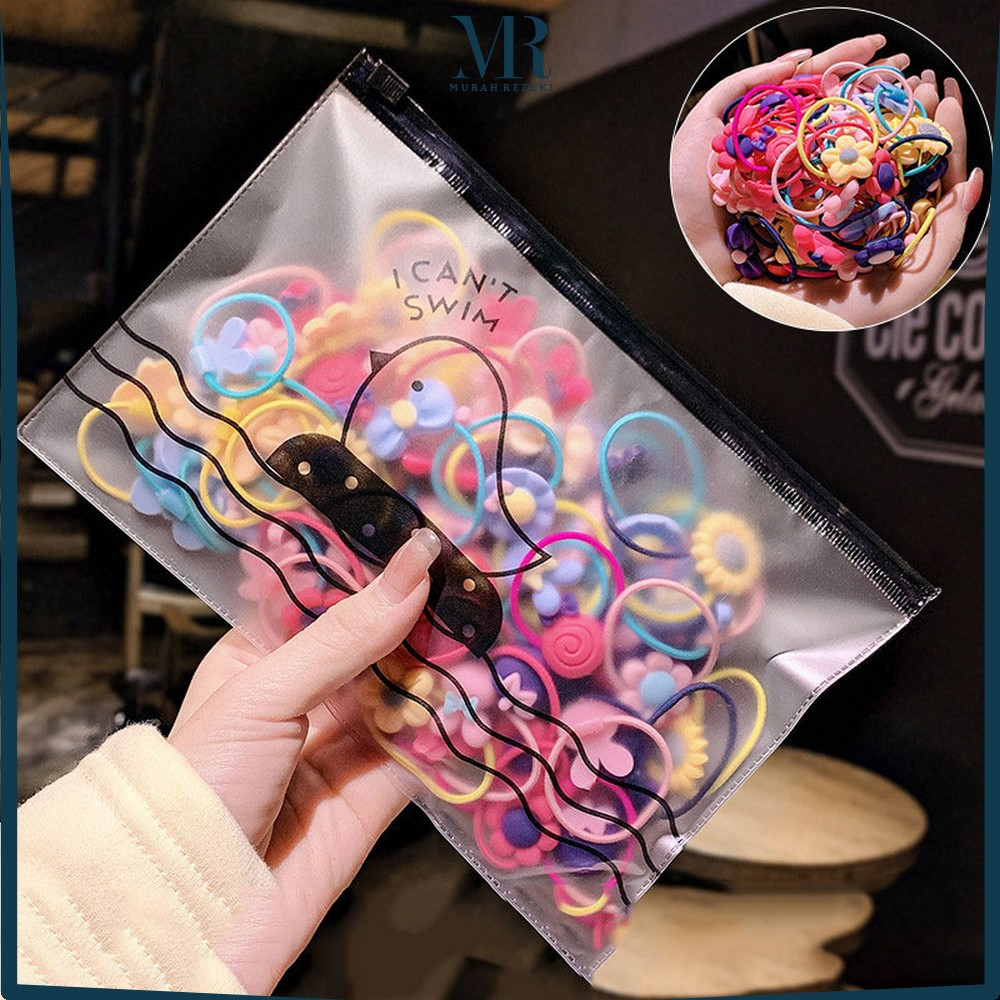 Jual Ikat Rambut Anak Motif Karakter / Karet Rambut Simpel Gaya Korea ...