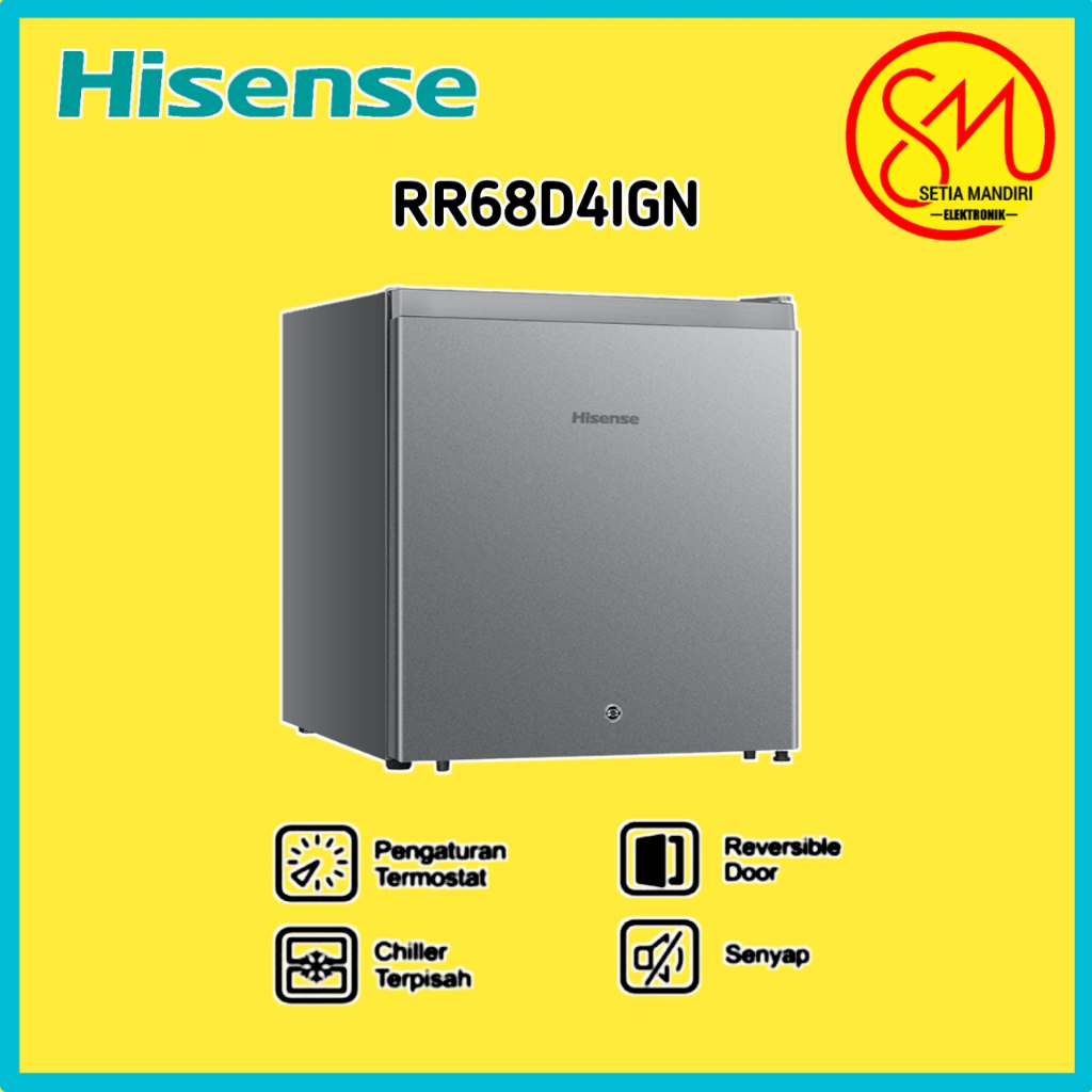 Jual HISENSE Kulkas Mini Portable 46L mini bar RR68D4IGN / RR 68D4IGN | Shopee Indonesia