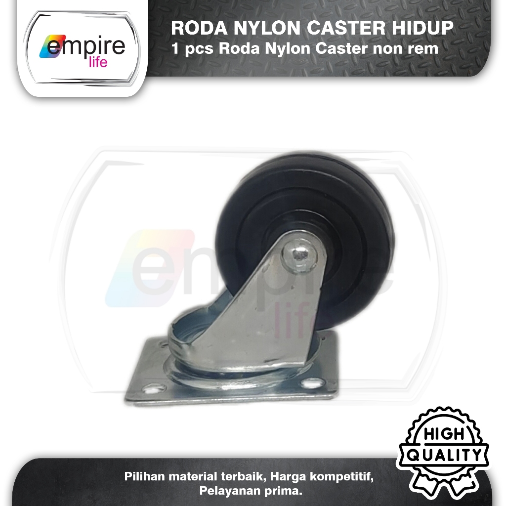 Jual Roda Caster Hitam 1.5 Inci Roda Nilon Roda Kastor Kecil 40mm Hidup ...