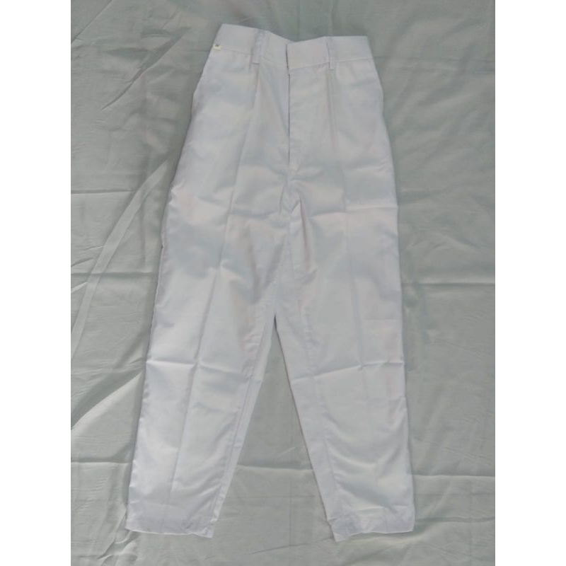 Jual SERAGAM SEKOLAH CELANA PANJANG SPAN PUTIH SMA | Shopee Indonesia