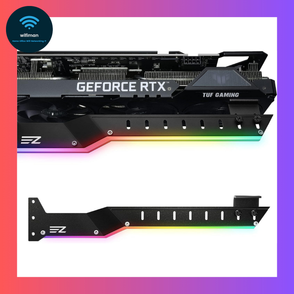 Jual EZDIY ARGB GPU Holder 309 VGA RTX Black White RGB Support Penopang ...