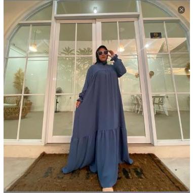 Jual gamis rempel daily syakira crinkle air flow premium fashion hijab ...