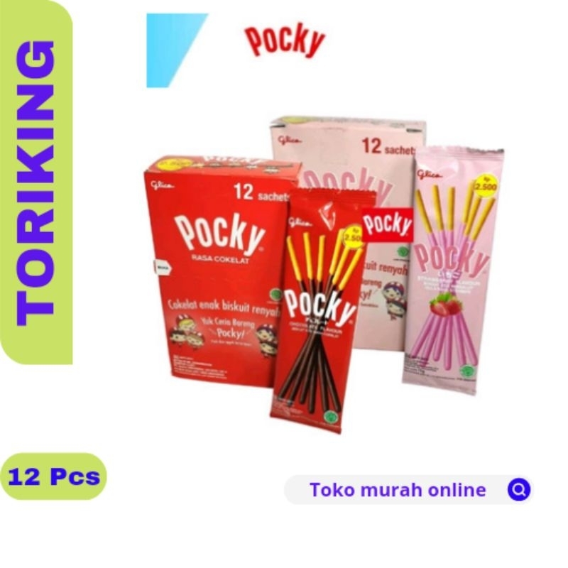 Jual GLICO POCKY SINGLE - COKLAT/STRAWBERRY (1 Box ISI 12Pcs) | Shopee ...