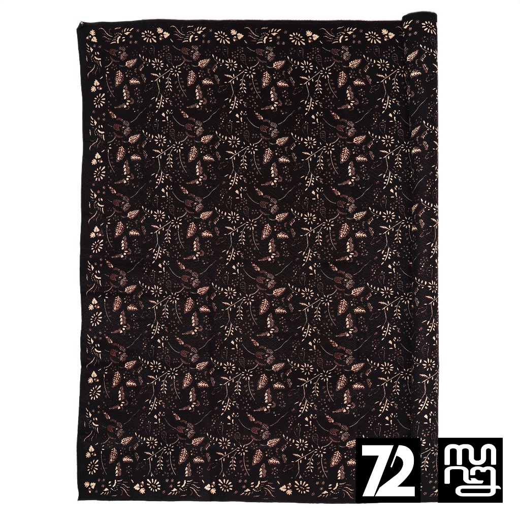 Jual KAIN BATIK PREMIUM Bahan Katun Motif Kembang Warna Earthy Brown ...