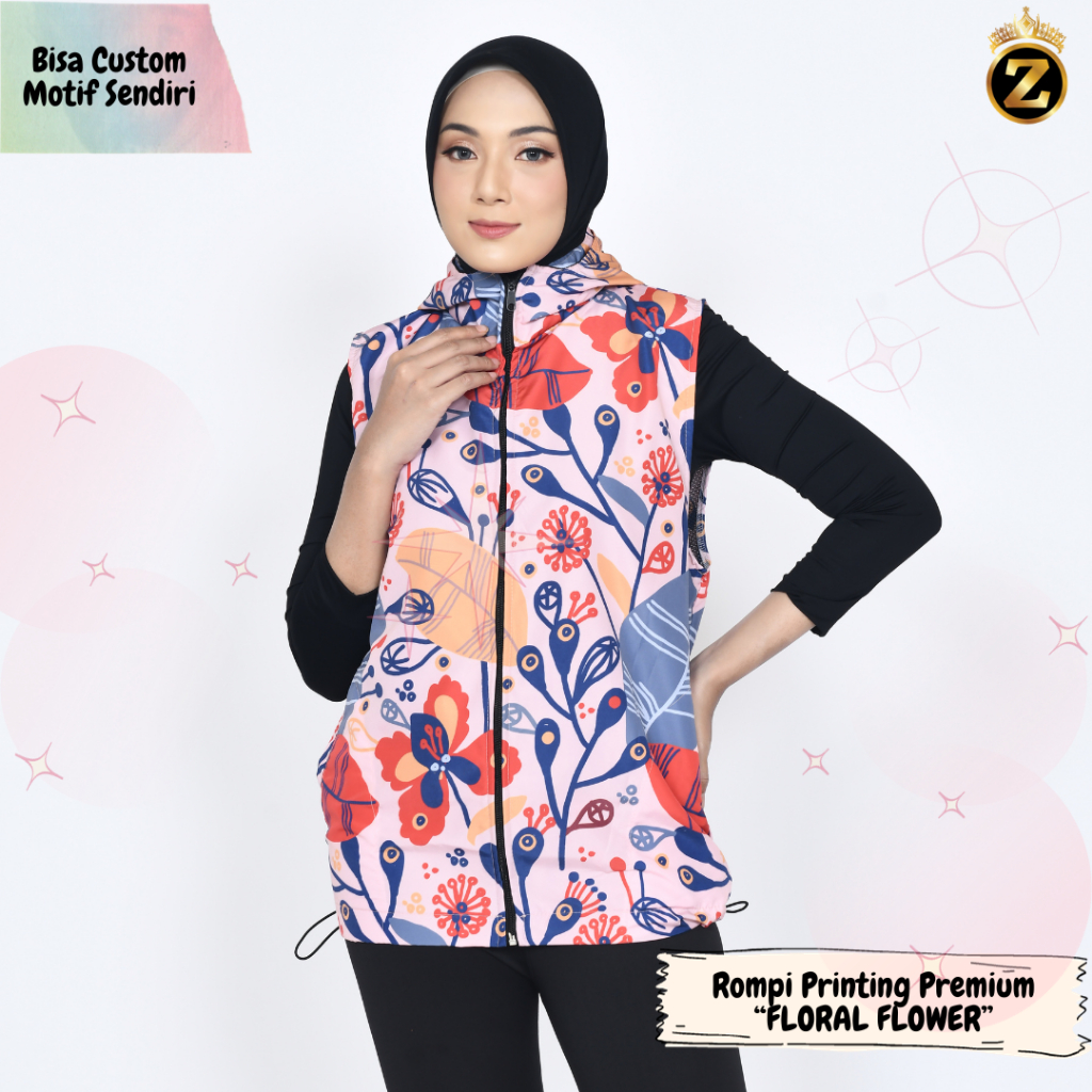 Jual Queenzie Rompi Full Printing Jersey Polyester Premium Unisex ...