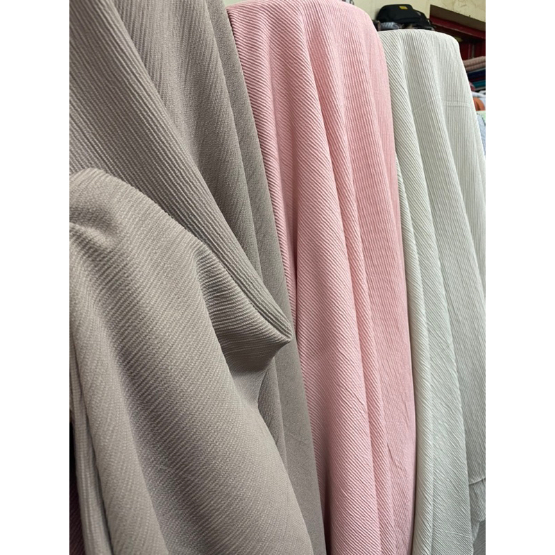 Jual kain crinkle plets/crinkle plisket Lidi/TIERA KNIT (harga 0.5mtr ...