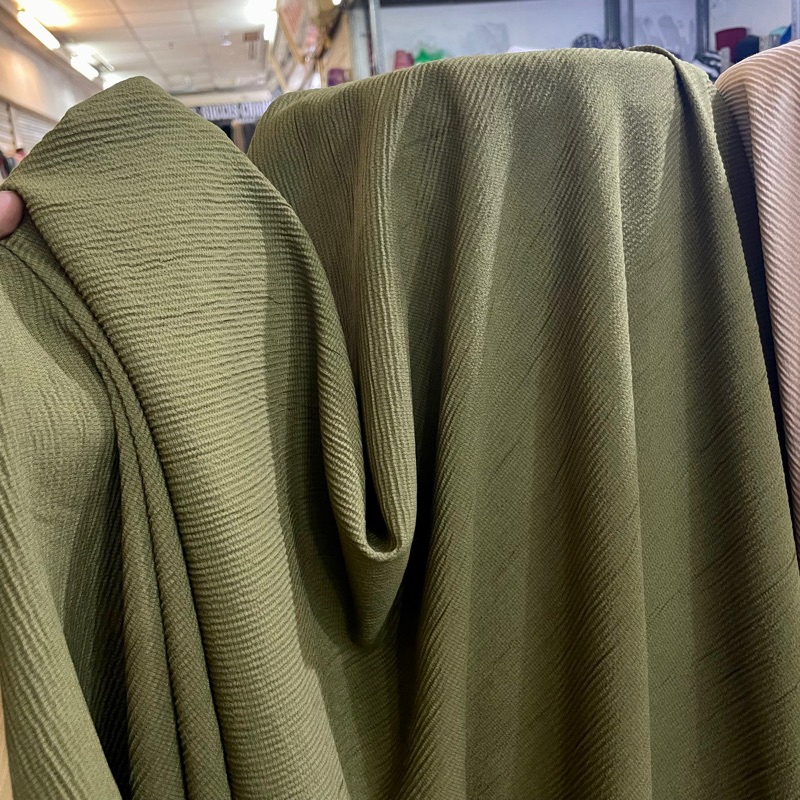 Jual kain crinkle plets/crinkle plisket Lidi/TIERA KNIT (harga 0.5mtr ...