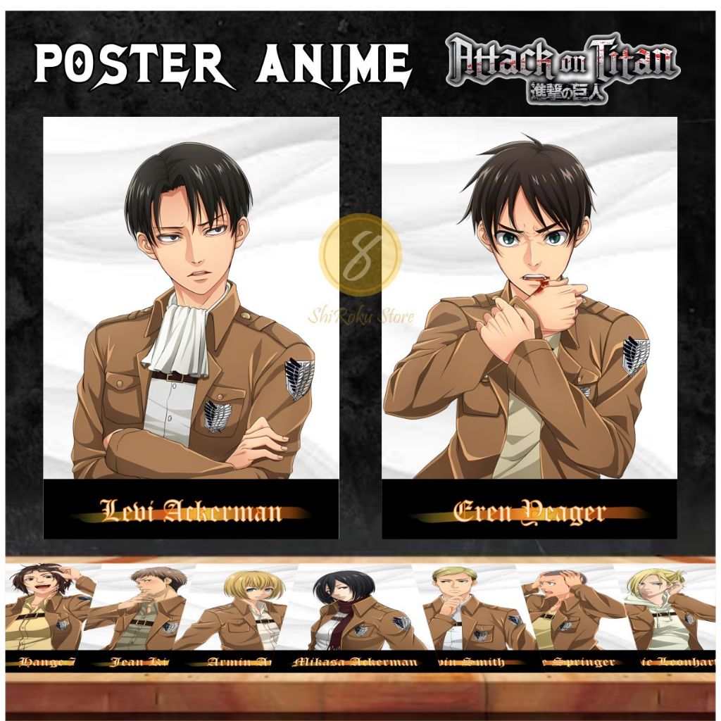 Jual Poster Anime Attack on Titan AoT Shingeki No Kyojin SnK / Koleksi ...