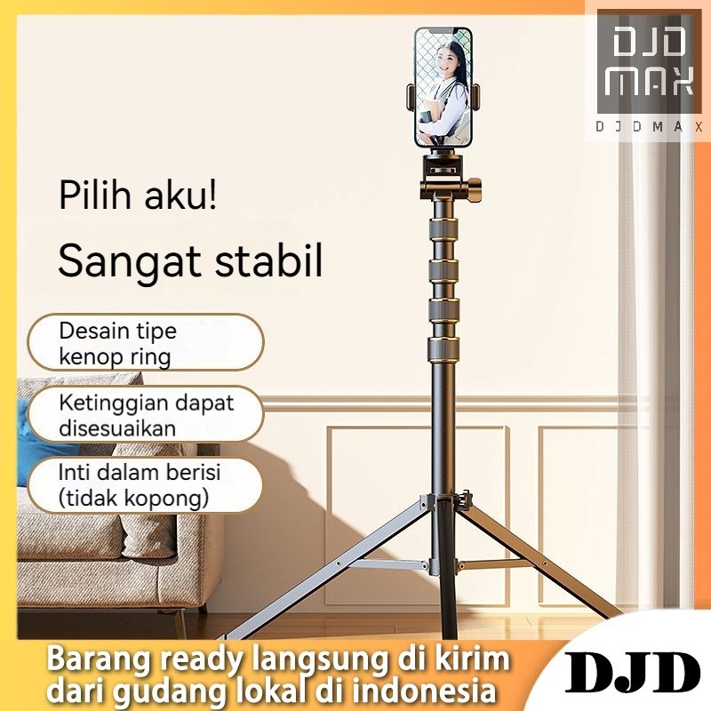 Jual DJDMax Tripod Handphone 2,1 Meter Besi Plus Mini ball head Holder/Tripod Hp Ring Light 2 ...
