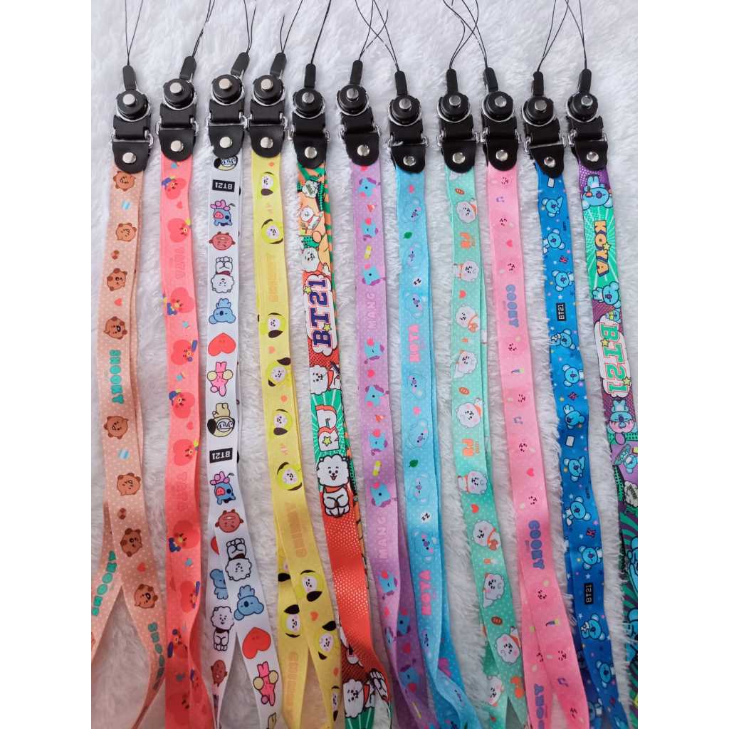 Jual LBH Tali Hp / Strap Tali kalung hp / strap BT21 BTS KARAKTER K pop ...