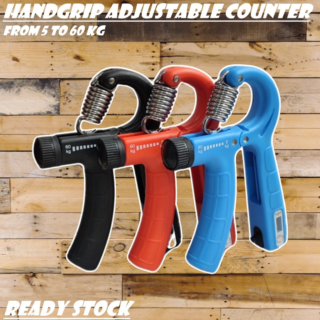 Jual Handgrip Olahraga Latihan Tangan Hand Grip Counter Adjustable 5-60 ...