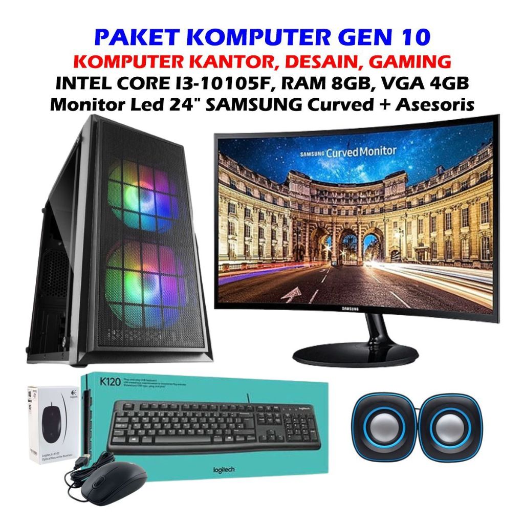 Jual CPU KOMPUTER KANTOR GEN 10 CORE i5-10400F - PAKET KOMPUTER GAMING INTEL CORE i5-10400F GEN ...
