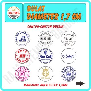 Jual Stempel Flash Bulat 1,7 CM, Stempel lunas kecil voucher/vocer, stampel online shop, stample ...