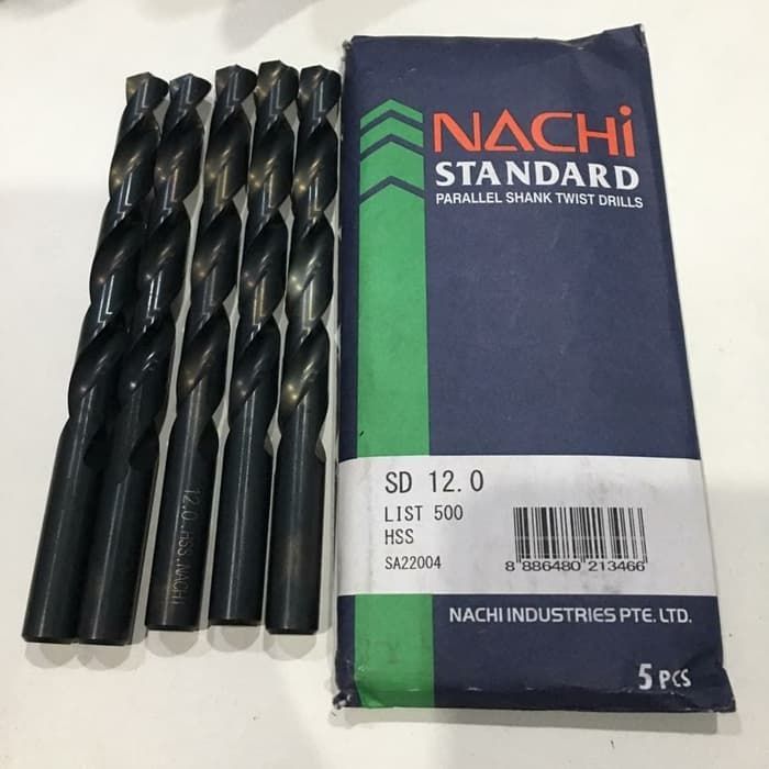 Jual NACHI MATA BOR BESI 12MM HSS DRILL BITS 12MM SATUAN- ORIGINAL | Shopee Indonesia