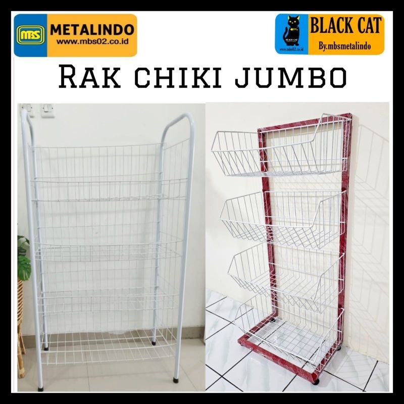 Jual Rak chiki 4 susun MBS rak keranjang chiki rak warung rak jualan ...