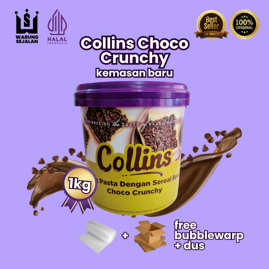 Jual Collins Choco Crunchy 1kg murah viral coklat collins 1kg cruncy ...