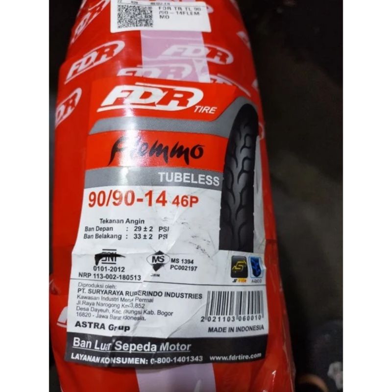 Jual ban tubles belakang matic fdr 90/9014 flemo tubeles. original fdr ...
