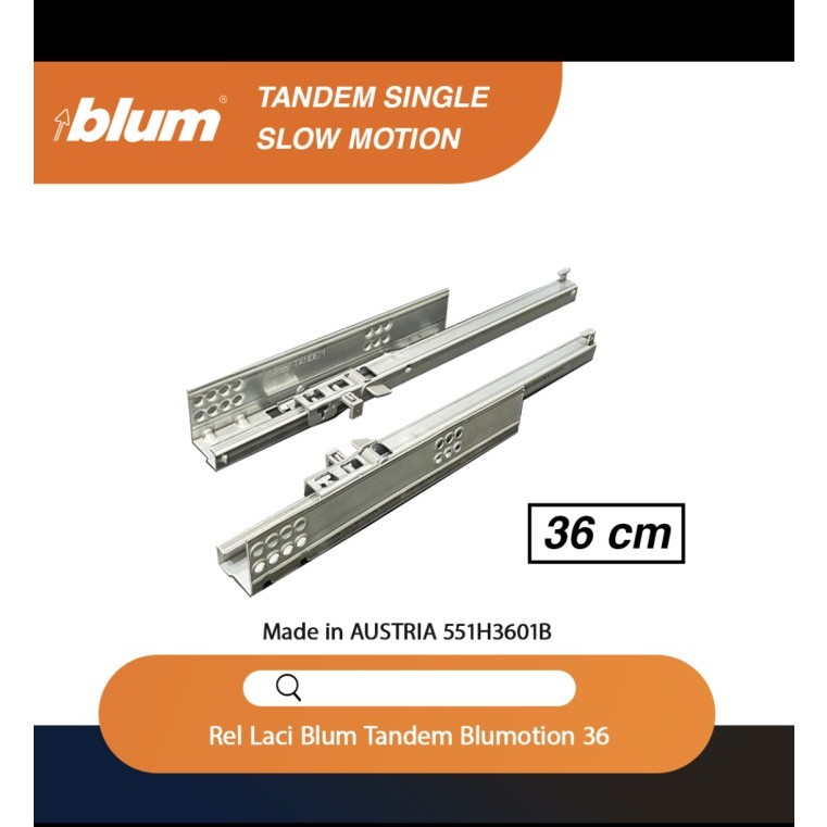Jual Rel Laci Tandem Blum 551H3601B Single Blumotion Slow Motion 36 Cm ...