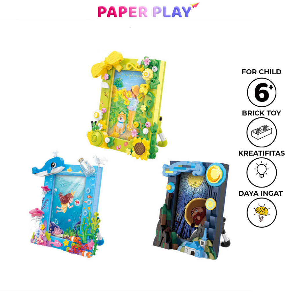 Jual PAPERPLAY Mainan Balok Bingkai Foto Model Bangunan Laut / Nano ...