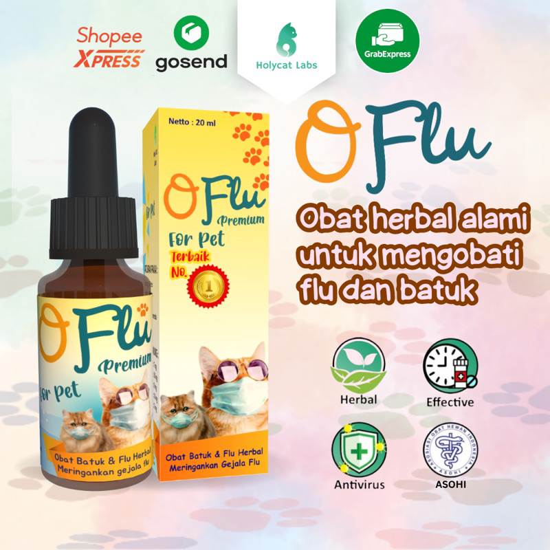 Jual OFLU Obat Flu Batuk Herbal Tetes Kucing dan Anjing 20 ml | Shopee ...
