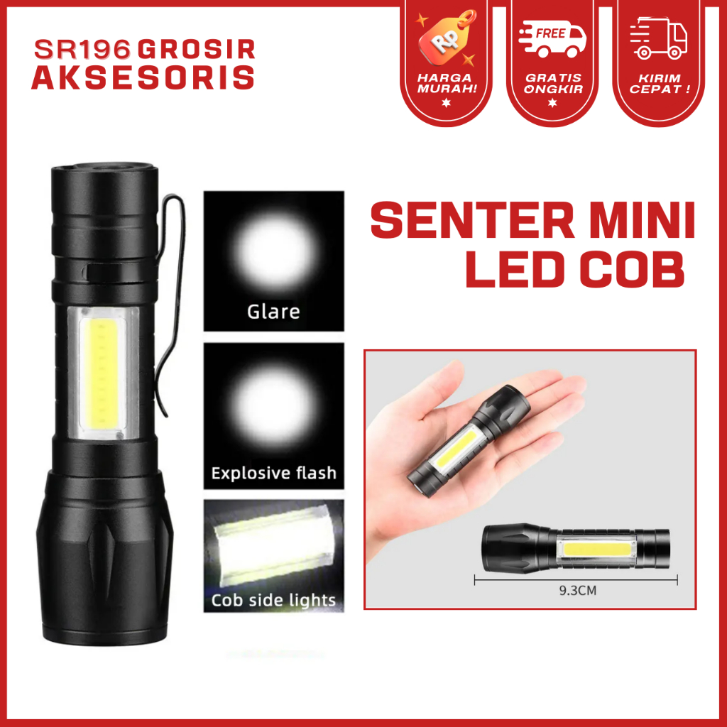 Jual Lampu Senter LED COB Mini SUPER TERANG dengan 3 Mode dan tahan air - Outdoor Mini Lamp ...