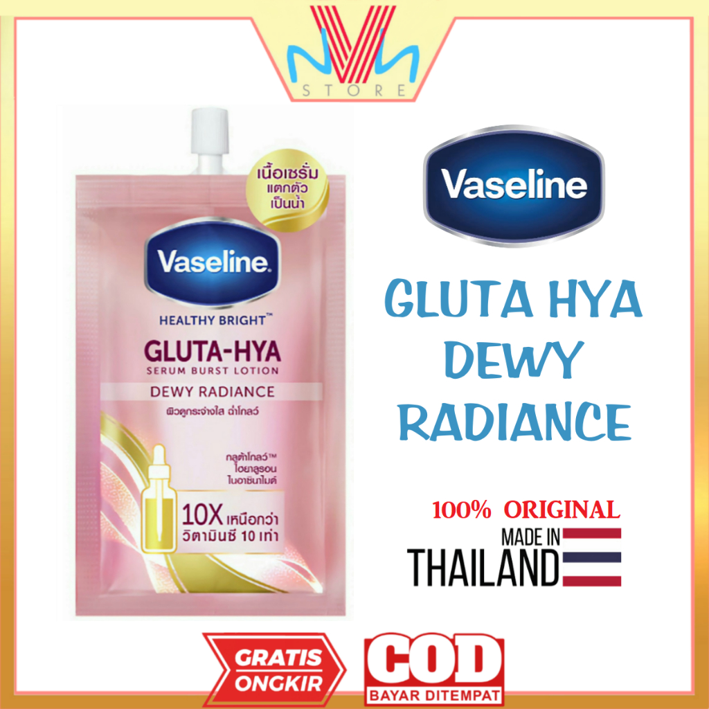 Jual VASELINE GLUTA-HYA DEWY RADIANCE 30ml - BODY LOTION VASELINE ...