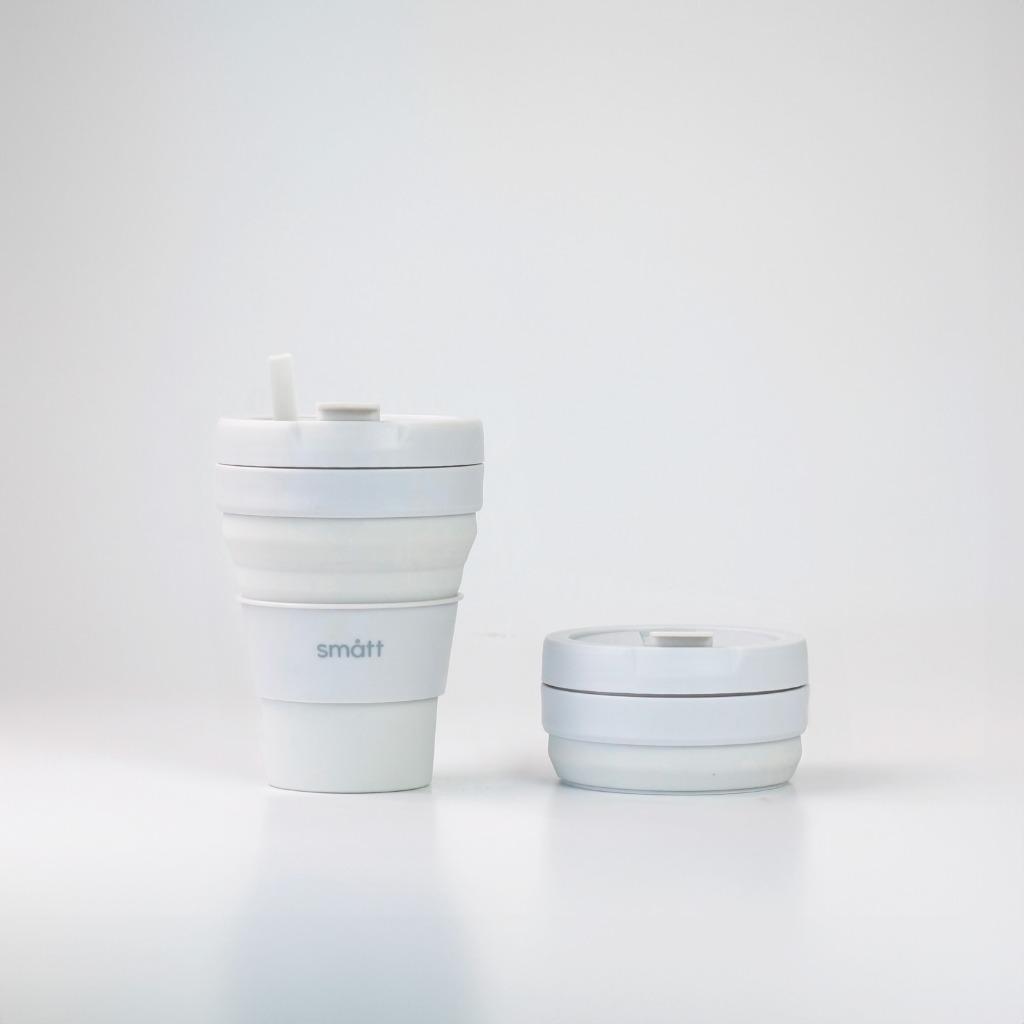Jual Smatt Foldable Cup / Gelas Kopi Gelas Lipat Silikon - Light Grey ...