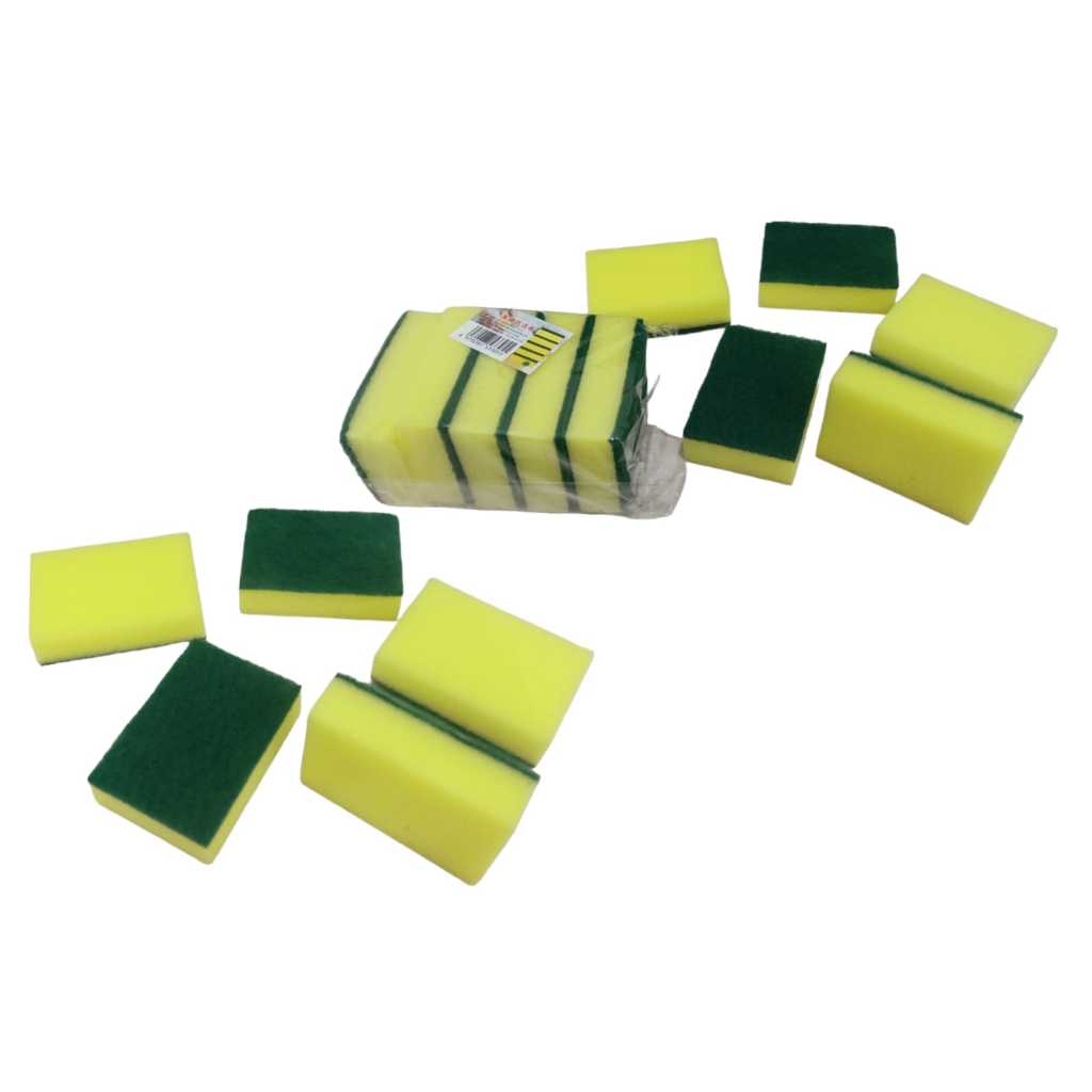 Jual SPONS CUCI PIRING / SPON BUSA ISI 5PCS (KUNING HIJAU) | Shopee ...