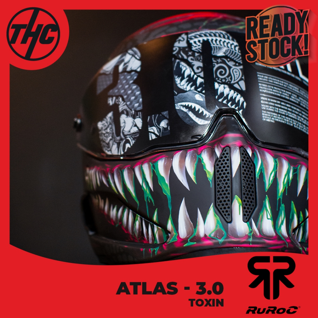 Jual RUROC ATLAS 3.0 TOXIN HELM RUROC FULL FACE HELMET | Shopee Indonesia