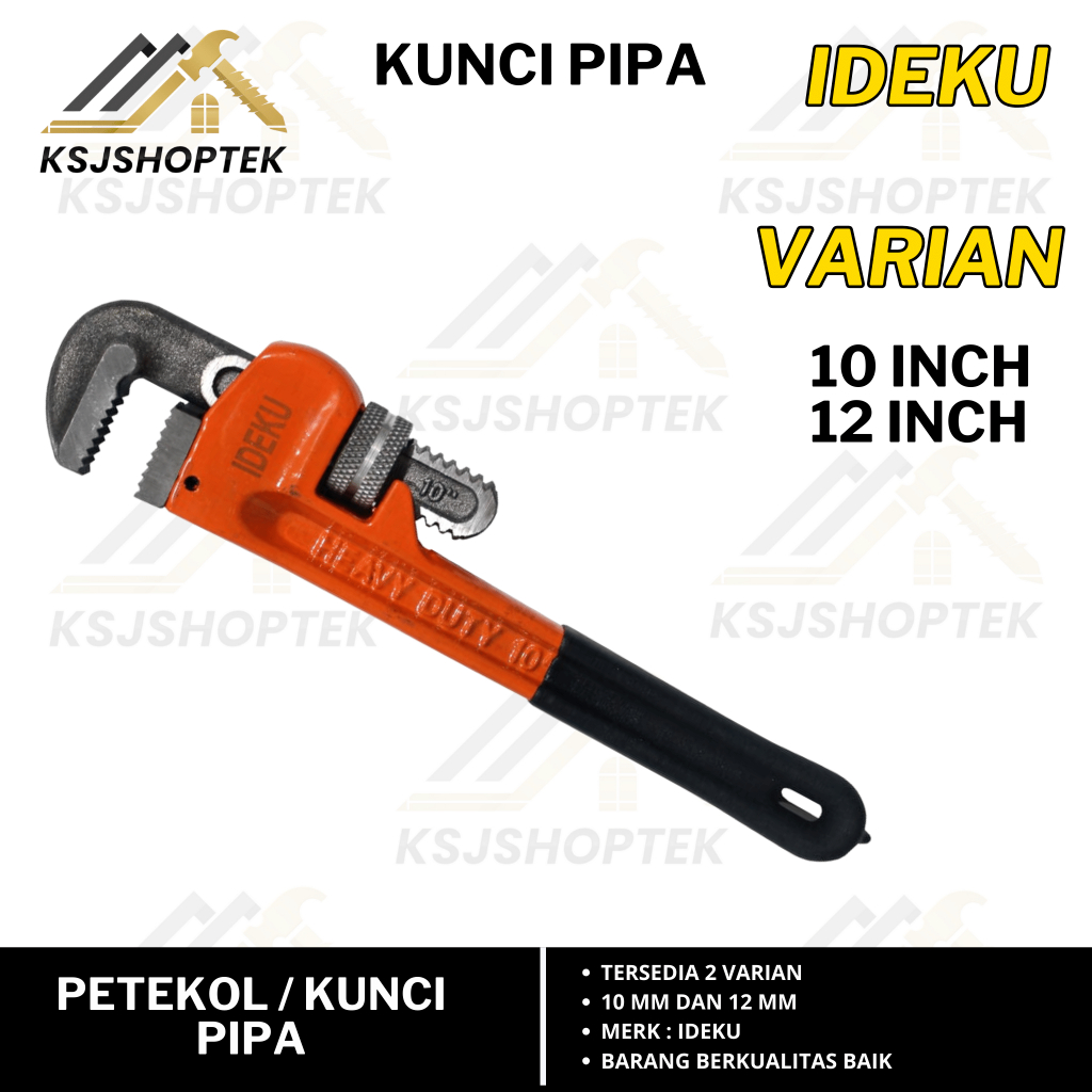 Jual Kunci Pipa 10" & 12" Pipe Wrench 10 & 12inch inci Kunci Pipa Air ...