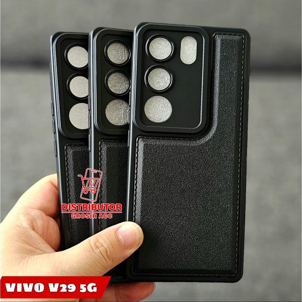 Jual VIVO V29 5G CASE LEATHER PRO CASE BLACK VIVO V29 5G | Shopee Indonesia