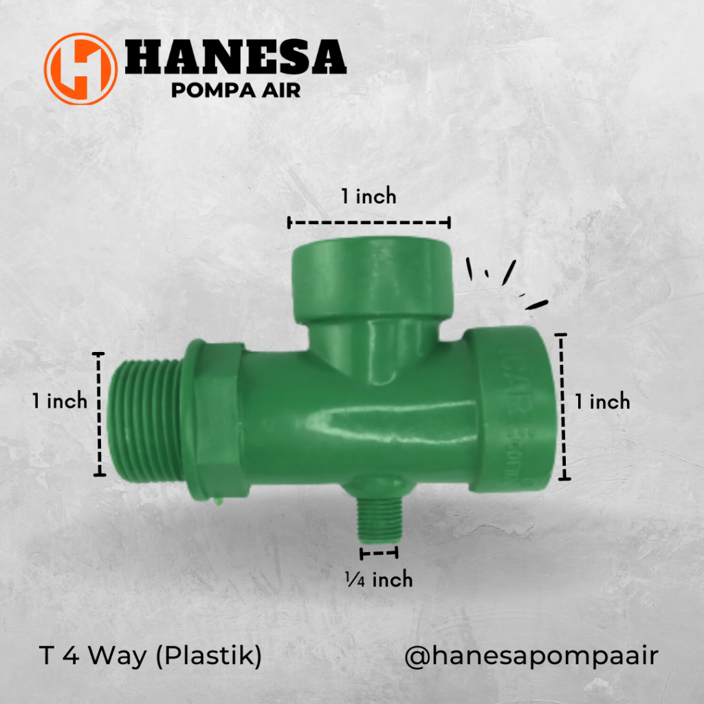 Jual TEE WAY / T 4 WAY PVC (Plastik) - Fitting Sambungan Pipa | Shopee ...