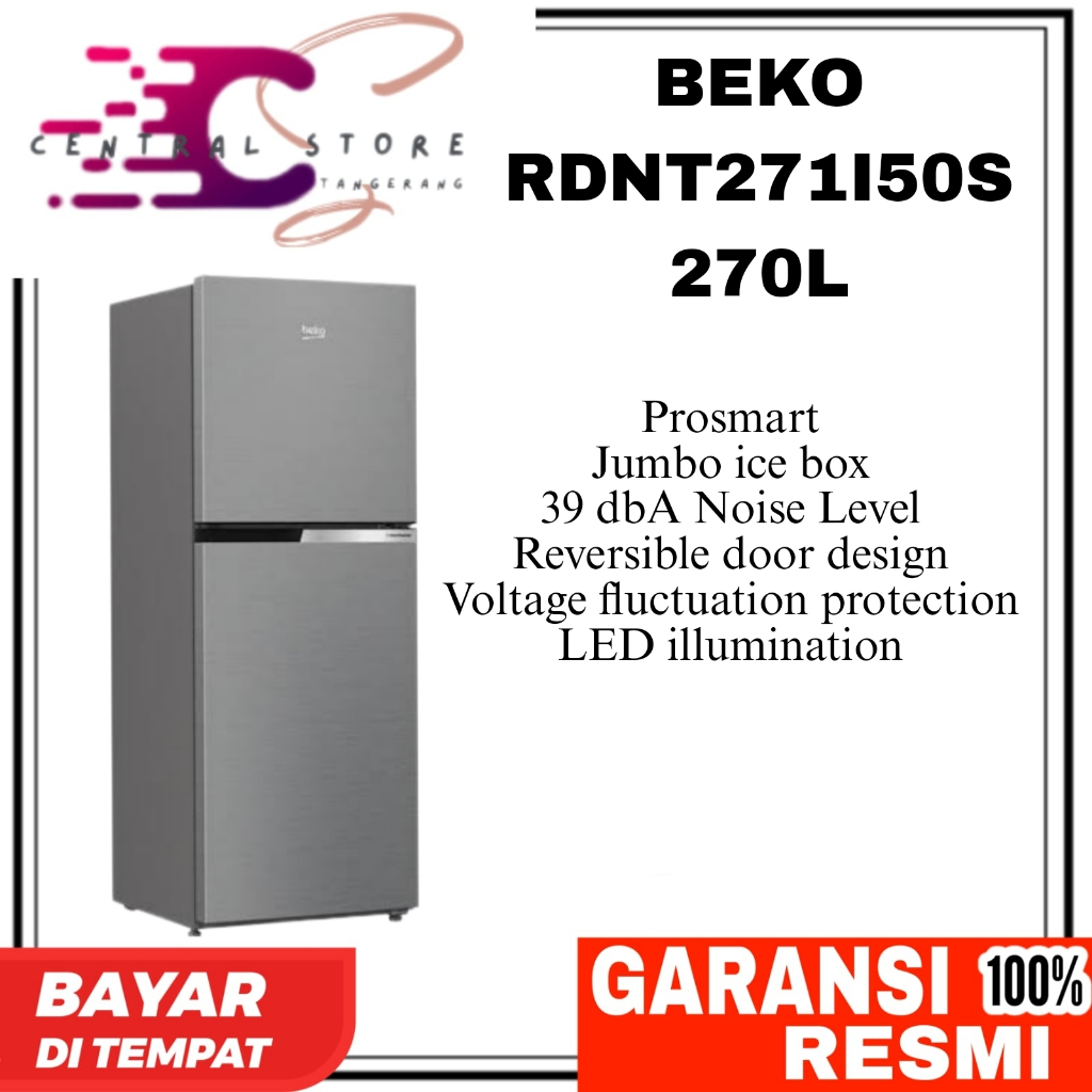 Jual KULKAS 2 PINTU BEKO RDNT271I50S - 270L | Shopee Indonesia