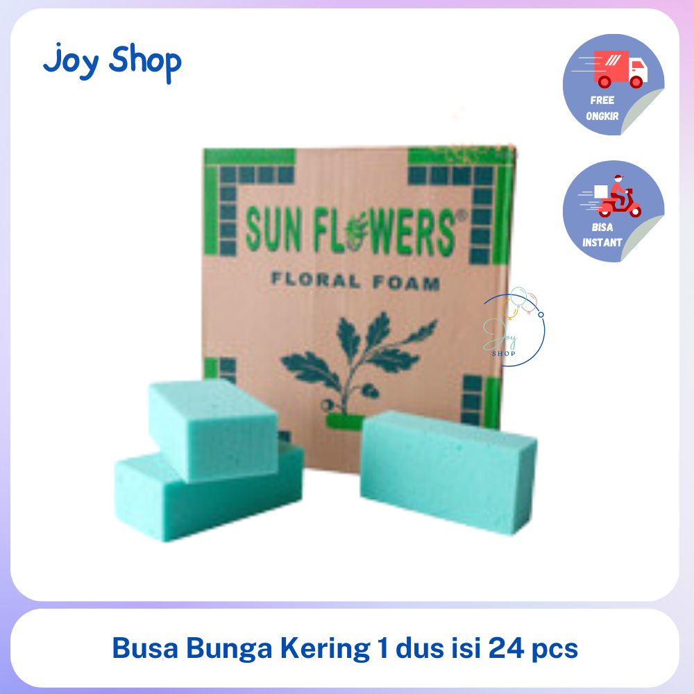 Jual 1dus 24 pcs Busa Bunga Kering Oasis Sun Flower Floral Foam Buket ...