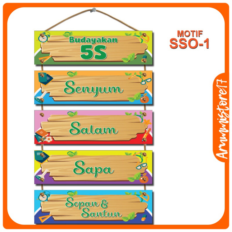 Jual Dekorasi 5 Susun Tema Sekolah Kelas 5S Tipe Gantung Tali (Kd: SSO ...
