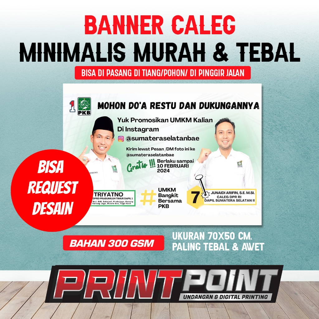 Jual SPANDUK BANNER CALEG UNTUK DIPASANG DI POHON, TIANG LISTRIK ...